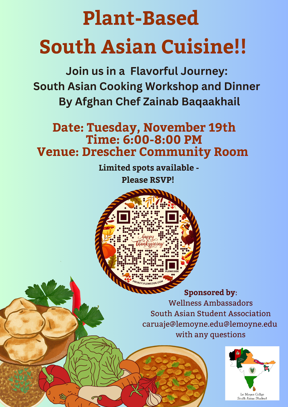 Plant-Based South Asian Cuisine Dinner Night this Tuesday – The Dolphin